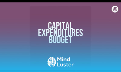 Learn Capital Expenditures Budget - Mind Luster