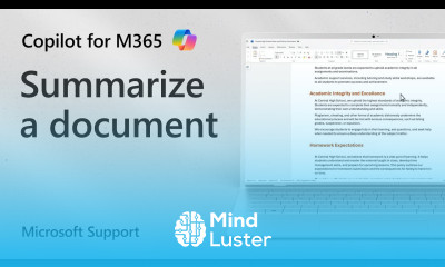 Learn How to use Copilot for M365 to summarize a Word document Microsoft - Mind Luster