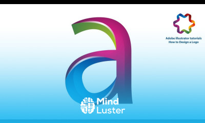 Learn illustrator tutorial create lette logo design use font from start ...
