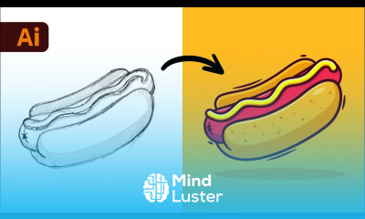Learn Adobe Illustrator Tutorial Create a Vector Hotdog from Sketch HD - Mind Luster