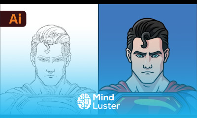 Learn Adobe Illustrator Tutorial Create Superman Character from Sketch ...