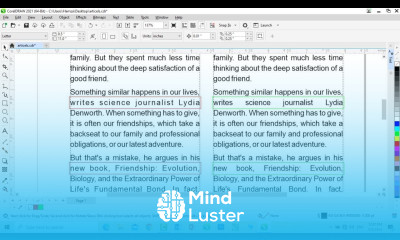 Learn Paragraph Text Justification Options in CorelDraw - Mind Luster