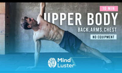 Learn 10 Min Upper Body HIIT Workout For Strength Cardio Back Arms Chest No Equipment At home ...