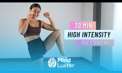 Learn 30 MIN CARDIO HIIT WORKOUT ALL STANDING Full Body No Equipment No Repeats - Mind Luster