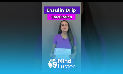 Learn Insulin Drip Calculation Nursing Math Shorts NCLEX Nursing School ...