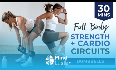 Learn LIVE 30 Minute FULL BODY Strength and Cardio CIRCUITS Dumbbells ...