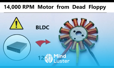 Learn 14000 RPM Reuse 12V Super High Speed DC Motor from DEAD Floppy Brushless BLDC Motors ...