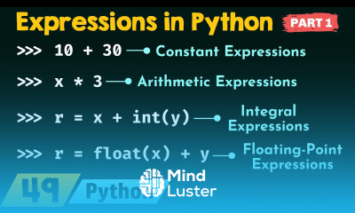Learn Expressions in Python Part 1 - Mind Luster