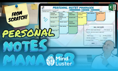 Learn Build The Perfect Notes System In Excel – FROM SCRATCH FREE ...