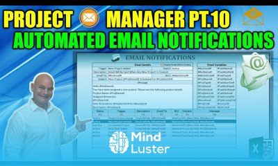 Learn How To Create Automated Email Notifications For Your Projects Excel Project Manager Pt 10 ...