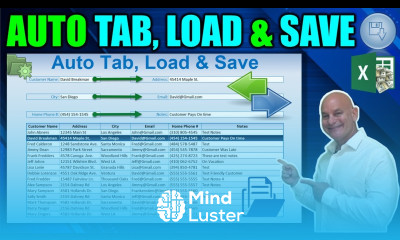 Learn How To Automatically Set The Tab Order Save Load Data in Microsoft Excel - Mind Luster