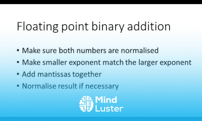 Learn Binary 7 – Floating Point Binary Addition - Mind Luster