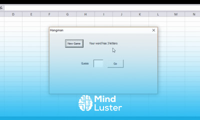 Learn How to Make a Hangman Game with VBA Part 1 The Finished Game - Mind Luster