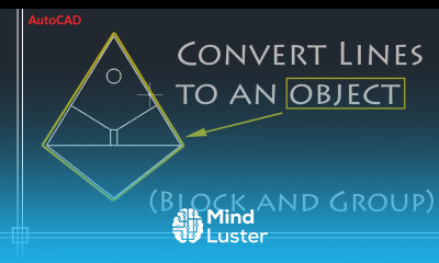 Learn AutoCAD Combining multiple lines commands Group Block - Mind Luster