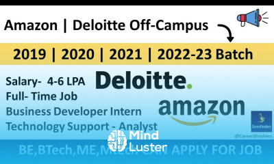 Learn Amazon Deloitte 2 Biggest Off Campus Hiring 2019 2023 Off Campus ...