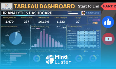 Learn Tableau Dashboard from Start to End Part 2 HR Dashboard Beginner to Pro Tableau Project ...