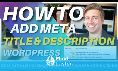 Learn How To Add Meta Title Description For WordPress Pages SEO For Beginners - Mind Luster