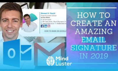 Learn How To Create A Professional Email Signature Logo Social Icons CTA links Outlook Gmail ...