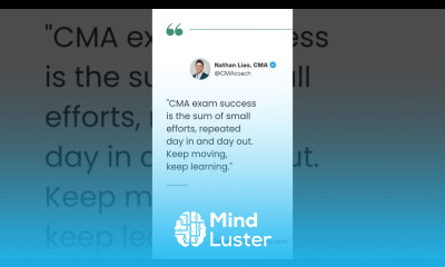 Learn CMA exam success is the sum of small efforts repeated day in and ...