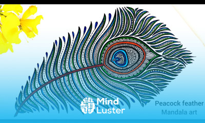 Learn Peacock Feather Mandala Art Inspired By Zentangle Doodle Illustration Feather Drawing ...