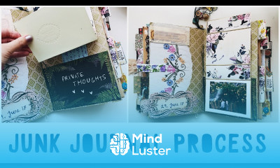 Learn JUNK JOURNAL WITH ME Ep 05 Journalling Process Vintage Journal - Mind Luster