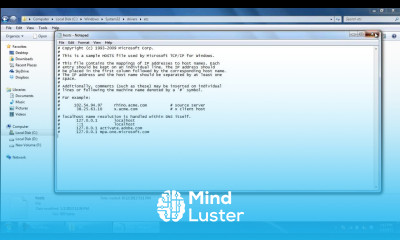 Learn How to Access HOSTS file in Windows 7 - Mind Luster