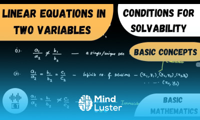 Learn Linear Equations In Two Variables Conditions For Solvability Basic Concepts - Mind Luster