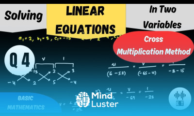 Learn Solving Linear Equations In Two Variables Cross Multiplication ...