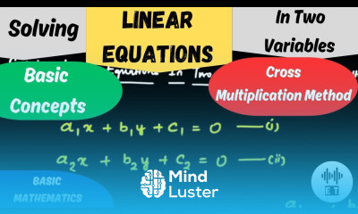 Learn Solving Linear Equations In Two Variables Cross Multiplication Method Basic Concepts ...