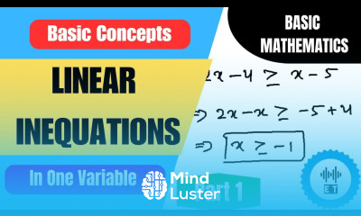 Learn Linear Inequations In One Variable Basic Concepts Part 1 Basic Mathematics - Mind Luster