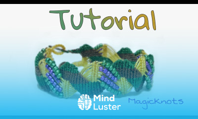 Learn Macrame Zig Zag Beaded Bracelet DIY - Mind Luster
