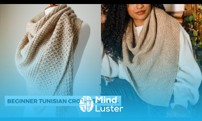 Learn Tunisian Crochet Shawl for Beginners FAST and EASY Make in a ...