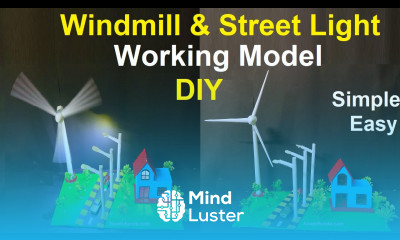 Learn windmill wind turbine and street light eco friendly house working ...