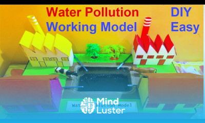 Learn water pollution working model making using cardboard and waste materials diy best out of ...