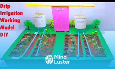 Learn Drip irrigation working model without motor science project DIY howtofunda waste materials ...